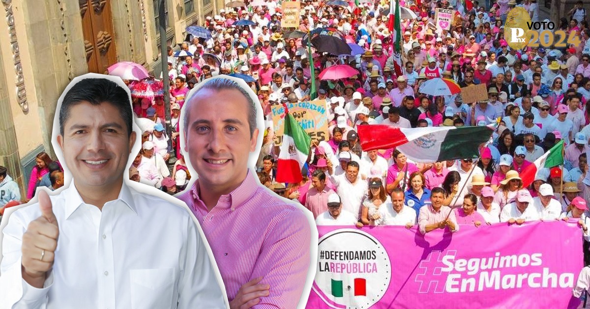 Marea Rosa Puebla: "Fuera Morena"