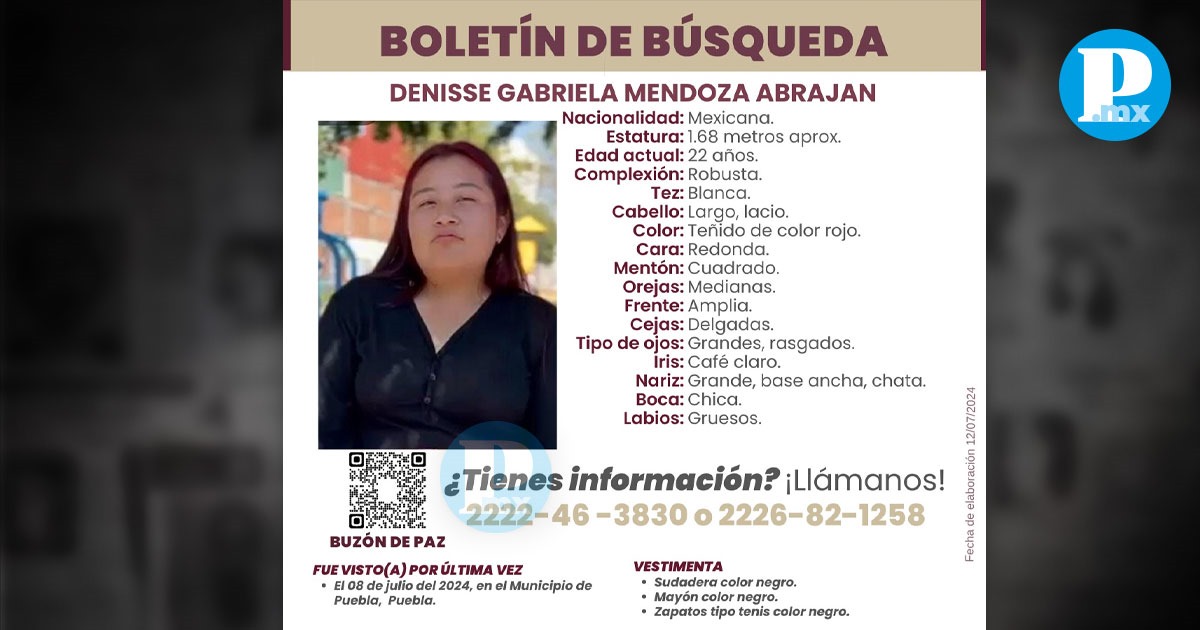 Ayúdanos a localizar a Denisse G. Mendoza desapreció el 8 de julio