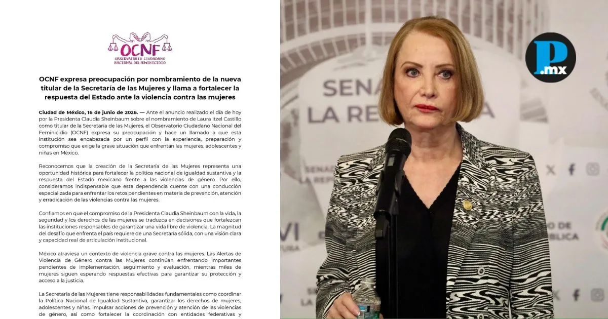 Colectivas cuestionan llegada de Laura Itzel Castillo a Secretaría de ...