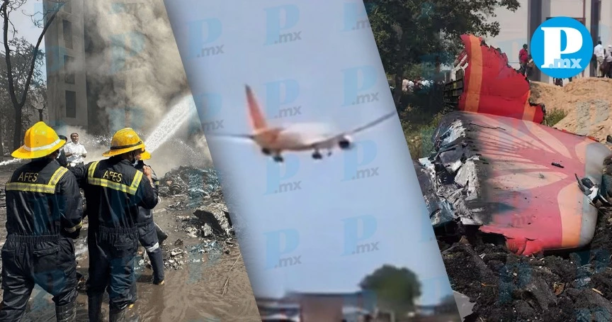 Así se vio el accidente de avión de Air India con 242 pasajeros Así se vio el accidente de avión ...
