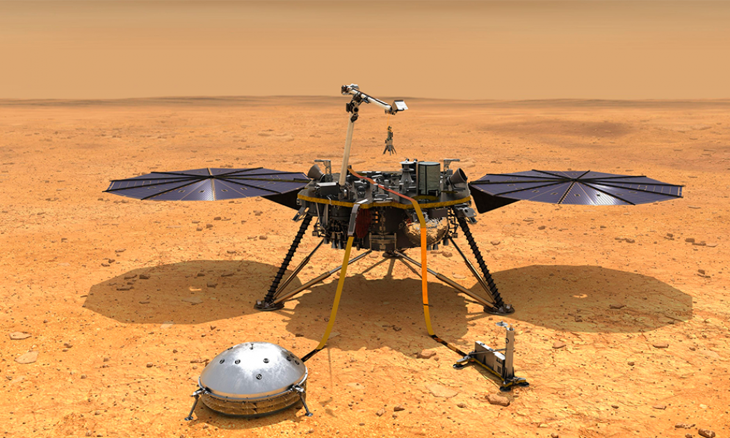Aterriza módulo espacial InSight en Marte