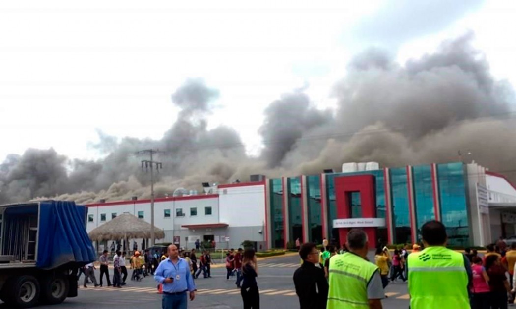 Se incendia planta de LG en Apodaca