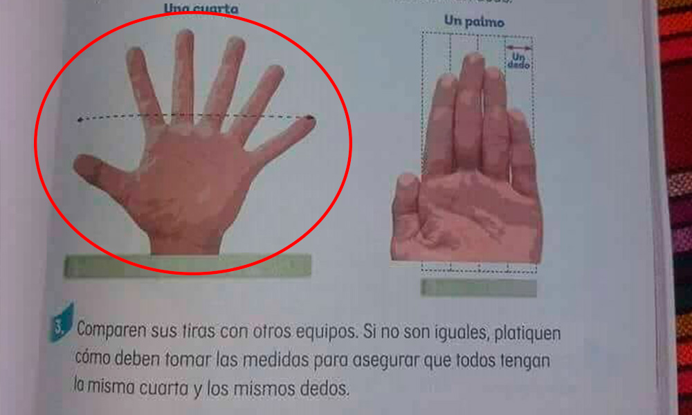 Detectan error en libros de la SEP; imprimen mano con 6 dedos