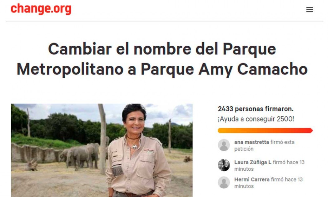 Juntan firmas para nombrar el Metropolitano como Parque Amy Camacho