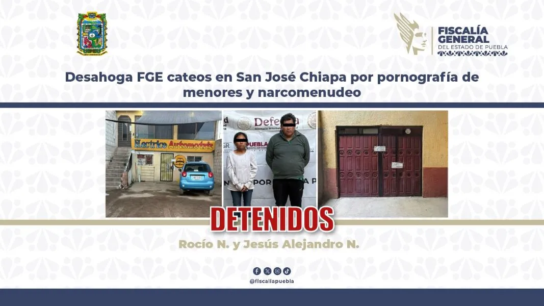 FGE catea inmuebles en San José Chiapa por pornografía infantil y ...